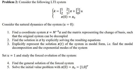 Solved Problem Consider The Following LTI System X Chegg