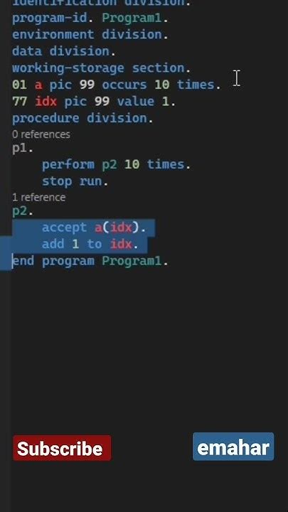 Array In Cobol Array Youtube