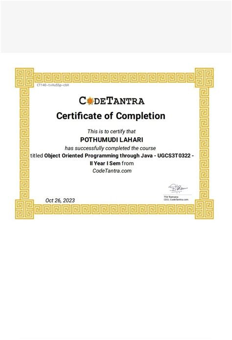 Pothumudi Lahari On Linkedin Codetantra Java