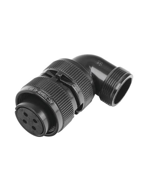 Conector Plug En Ángulo Recto De 4 Contactos Hembra Soldables Para Radio De Locomotora