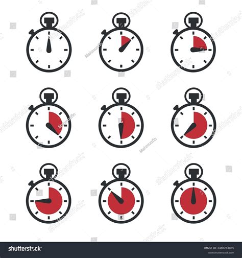 Timer Clock Stopwatch Isolated Set Icons Stock Vector Royalty Free 2488283005 Shutterstock