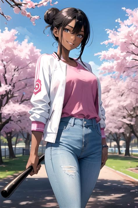 Sakura Under The Cherry Blossom Trees Ai By Gunnarofbrookhaven On Deviantart
