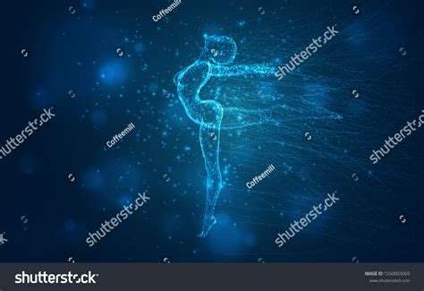 Vector Blue Background Fragile Female Figure Stock Vector Royalty Free 1550003069 Shutterstock