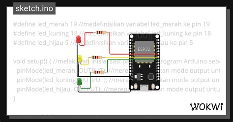 Led Lampu Merah Wokwi Arduino And Esp32 Simulator
