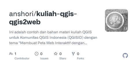 GitHub Anshori Kuliah Qgis Qgis2web Ini Adalah Contoh Dan Bahan Materi Kuliah QGIS Untuk