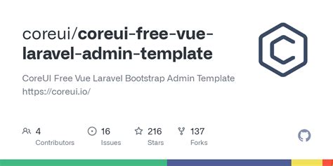 GitHub Coreui Coreui Free Vue Laravel Admin Template CoreUI Free Vue Laravel Bootstrap Admin