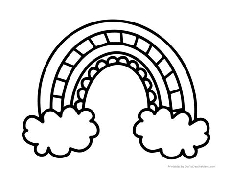 Easy Rainbow Coloring Pages