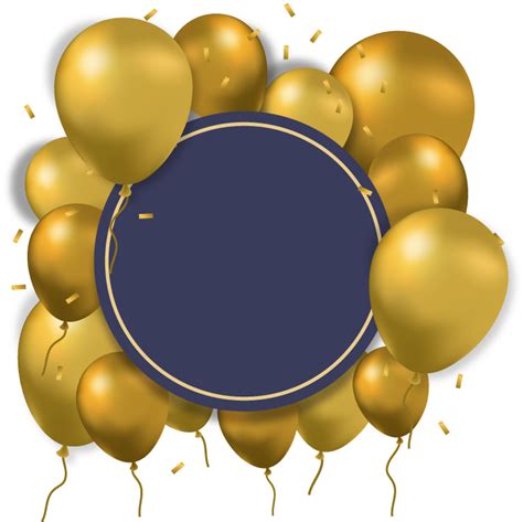 Download Balloon Gold Computer File Blue And Gold Balloons Png Full
