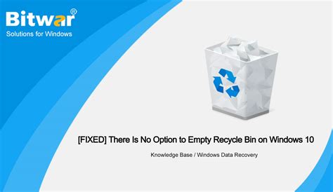FIXED There Is No Option To Empty Recycle Bin On Windows
