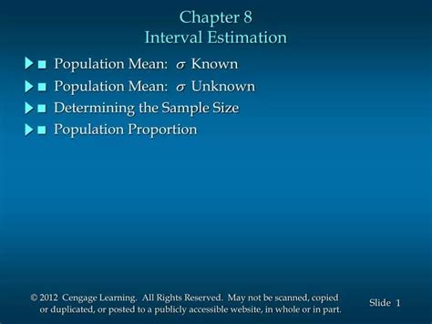 PPT Chapter Interval Estimation PowerPoint Presentation Free Download ID