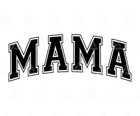 Mama Svg Mama Varsity Svg Mom Life Mama Png Mama Shirt Jersey Font Mothers Day Cut File
