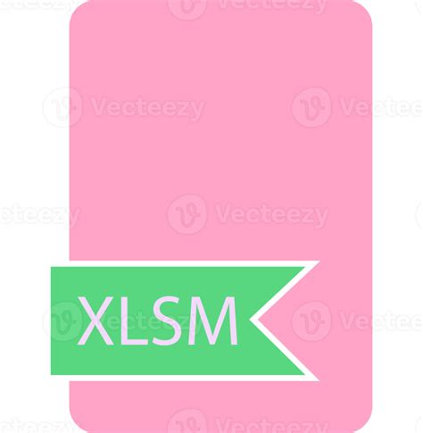Creative Xlsm File Format Icon Label Contour Graphic 57325850 Png