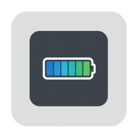 A Digital Illustration Of A Battery Icon Shows A Fully Charged Status The Battery Is Stock