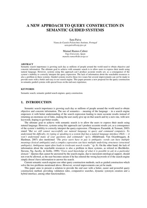 Pdf A New Approach To Query Construction In Semantic Guided Systems