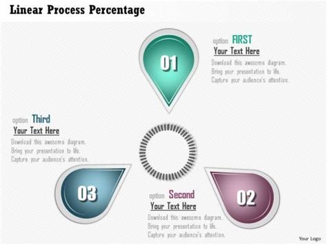 Business Diagram Linear Process Percentage Presentation Template