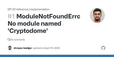ModuleNotFoundError No Module Named Cryptodome Issue 1 DP 3T