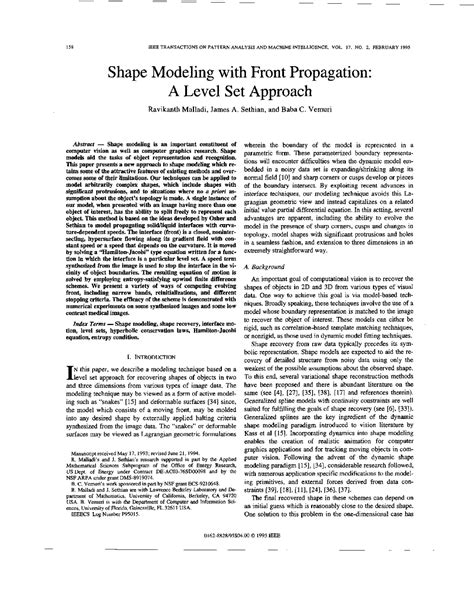 Shape Modeling With Front Propagation Cs T101 Docsity
