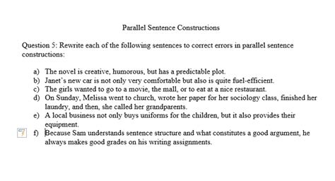 Question 5 Rewrite Each Of The Following Sentences Chegg Com