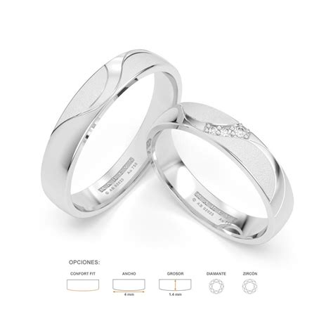 Lorette Anillos De Matrimonio Oro Blanco 18k Joyeria Marcvs Marcvs Joyeros