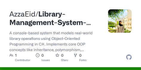 Github Azzaeidlibrary Management System Oop Task A Console Based System That Models Real