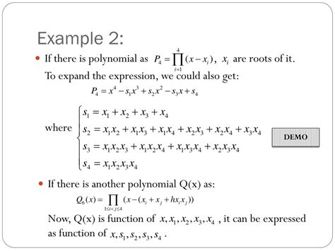 Ppt Fundamental Theorem Of Symmetric Polynomials Powerpoint