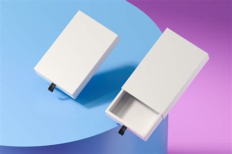 여러 가지 빛깔의 배경에 고립 된 빈 흰색 사실적인 골판지 상자 3d 렌더링 파란색에 대한 스톡 사진 및 기타 이미지 파란색 고객 공란 Istock