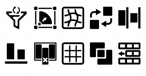 Premium Vector A Set Of 10 Editing Tools Icons As Symmetrical Scale Symmetry