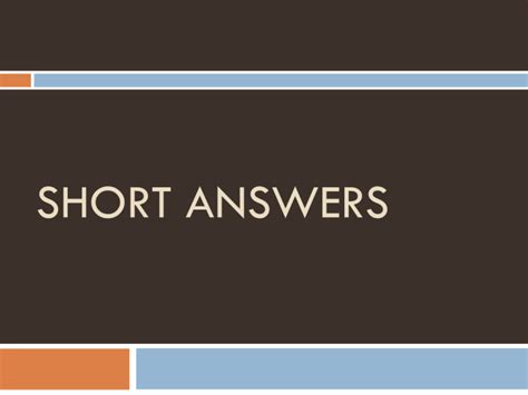 Short Answer Scoring