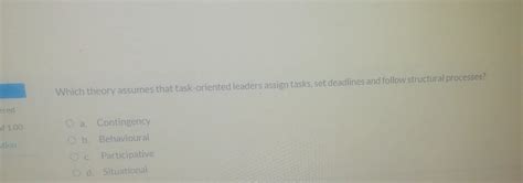 Which Theory Assumes That Task Oriented StudyX