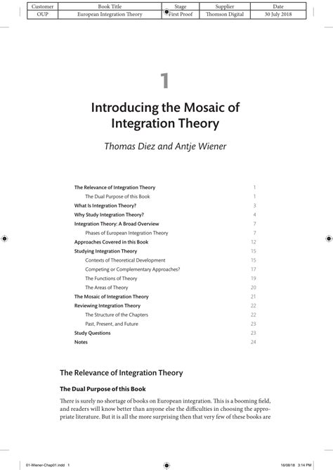 Pdf 1 Introducing The Mosaic Of Integration Theory