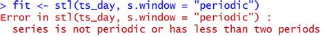 Only One Frequency In My R Daily Time Series Stack Overflow