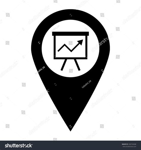 Board Graph Map Pointer Vector Icon Stock Vector Royalty Free