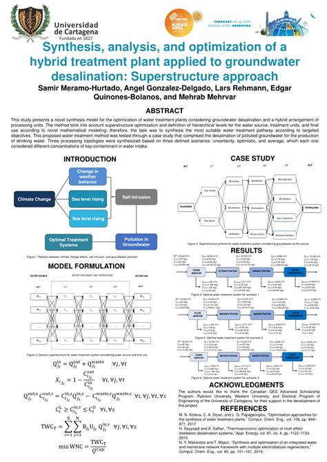 Pdf Synthesis Analysis And Optimization Of A Hybrid Treatment Plant Applied To Groundwater