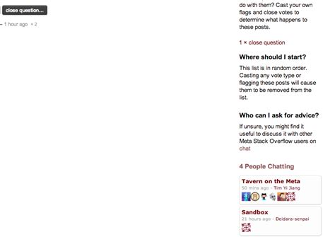 the closing dialog push down the blocks shown in the flag page meta