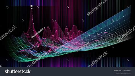 Abstract Technology Background Bending Color Grid Stock Illustration Shutterstock