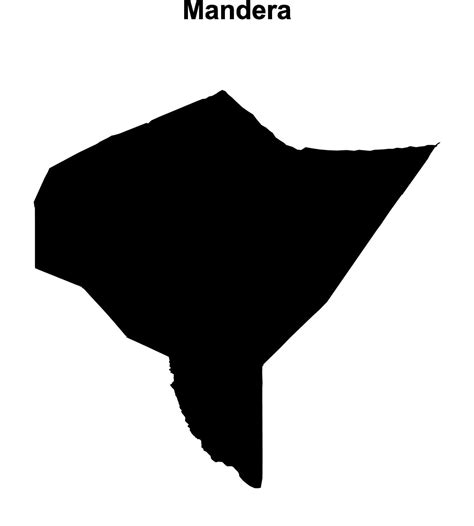 Mandera County Blank Outline Map 51774110 Vector Art At Vecteezy