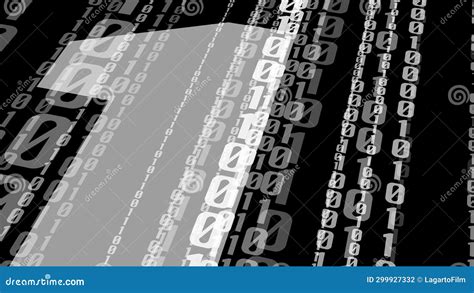 Code In Binary On Black Backdrop Exploring Abstract Concept Of Binary