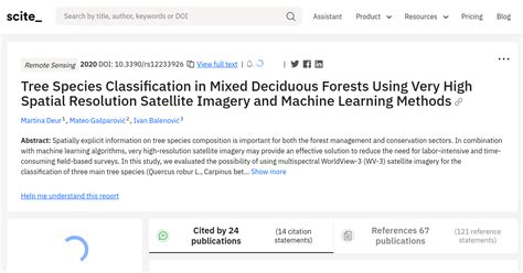 Tree Species Classification In Mixed Deciduous Forests Using Very High