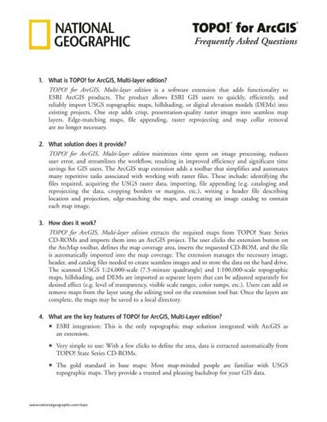 TOPO For ArcGIS National Geographic Maps