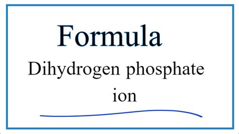 Phosphate Ion Formula And Charge