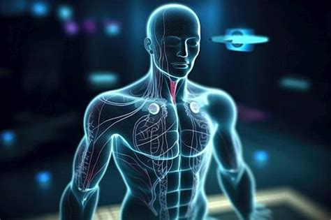 Abstract Neuron Cell Science Illustration Cell Health Science Generative Ai Photo Background And