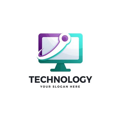 Premium Vector Monitor Technology Gradient Logo