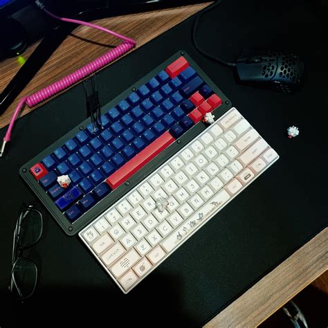 Got My Girlfriend A Keyboard Its A Modded RK61 Lubed Gateron Reds Clipped And Lubed Stabs And