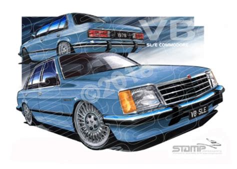 Holden Vb Sle Commodore Blue A1 Framed Print Hc119