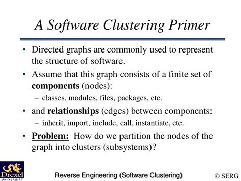 Ppt Clustering Software Systems To Identify Subsystem Structures