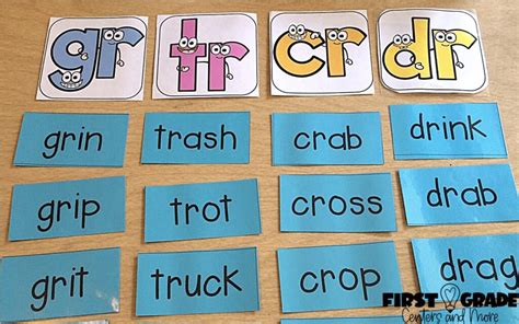 Teaching Consonant Blends In First Grade First Grade Centers And