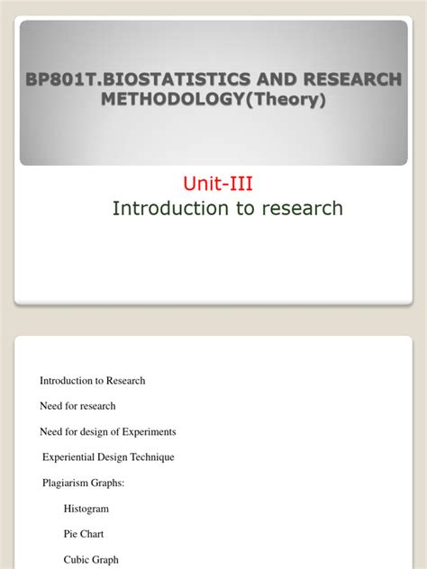Final Biostatistics And Research Methodology Unit Iii Ppt Pdf