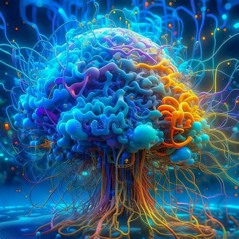Concept Art Of The Human Brain Exploding With Knowledge And Creativity Stock Image Image Of