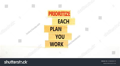 Prioritize Each Plan You Work Symbol Stock Photo Shutterstock