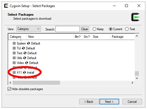 notes on installing cygwin with x11 on windows csci 353 spring 2023